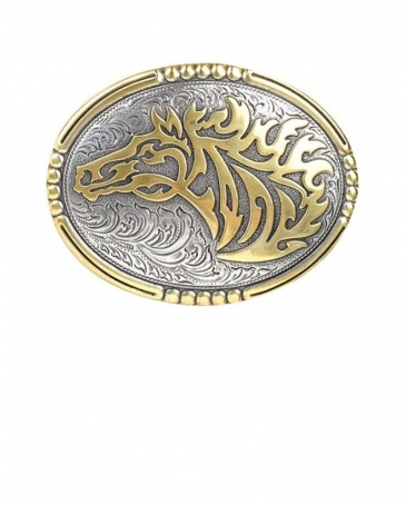 Crumrine Buckles® Horsehead Two Tone Buckle - Fort Brands