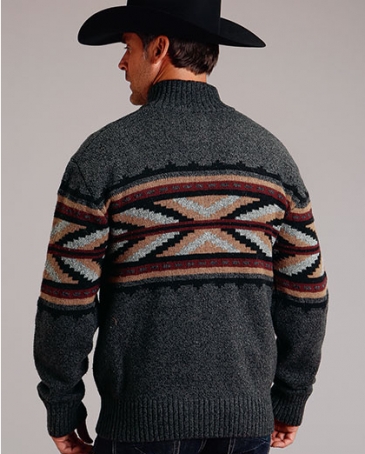 Stetson® Men's Aztec Wool Full Zip Cardigan - Fort Brands